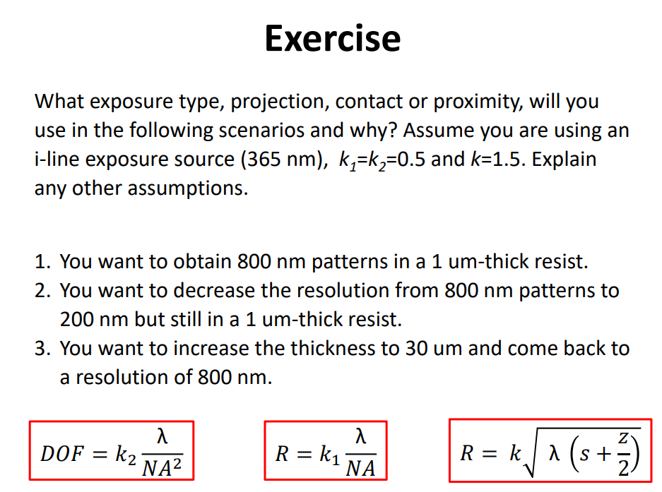 Solved What exposure type, projection, contact or proximity, | Chegg.com
