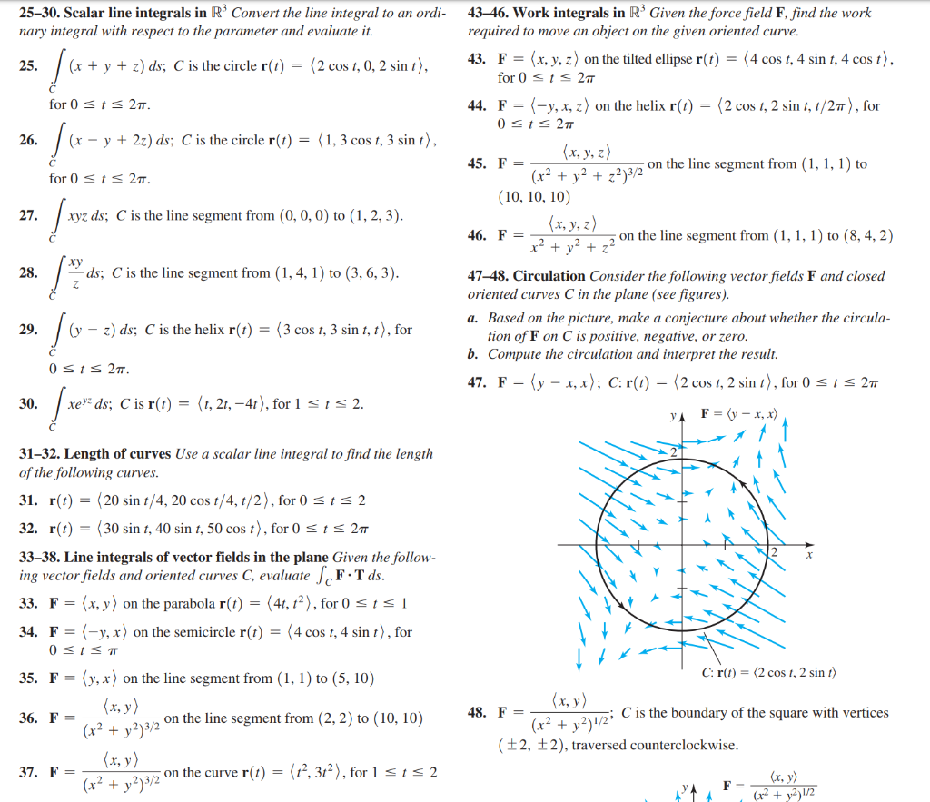 Solved 25-30. Scalar line integrals in R3 Convert the line | Chegg.com