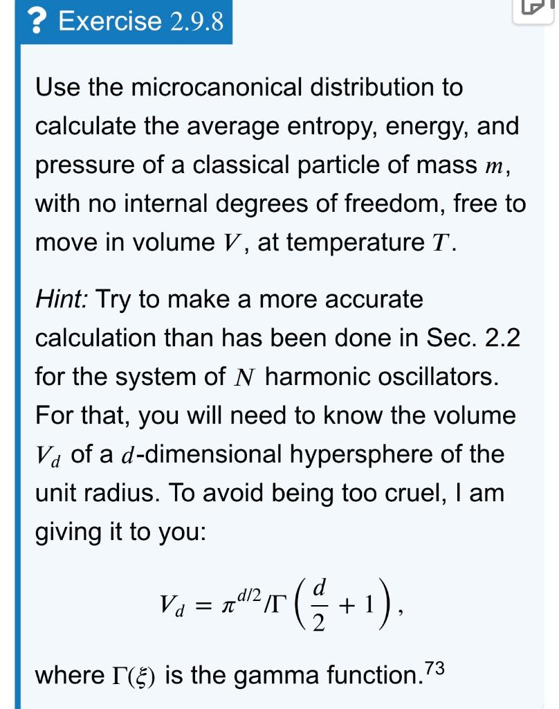 Solved Use the microcanonical distribution to calculate the | Chegg.com