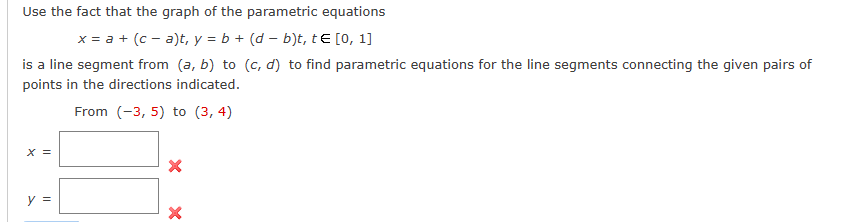 Solved Use the fact that the graph of the parametric | Chegg.com