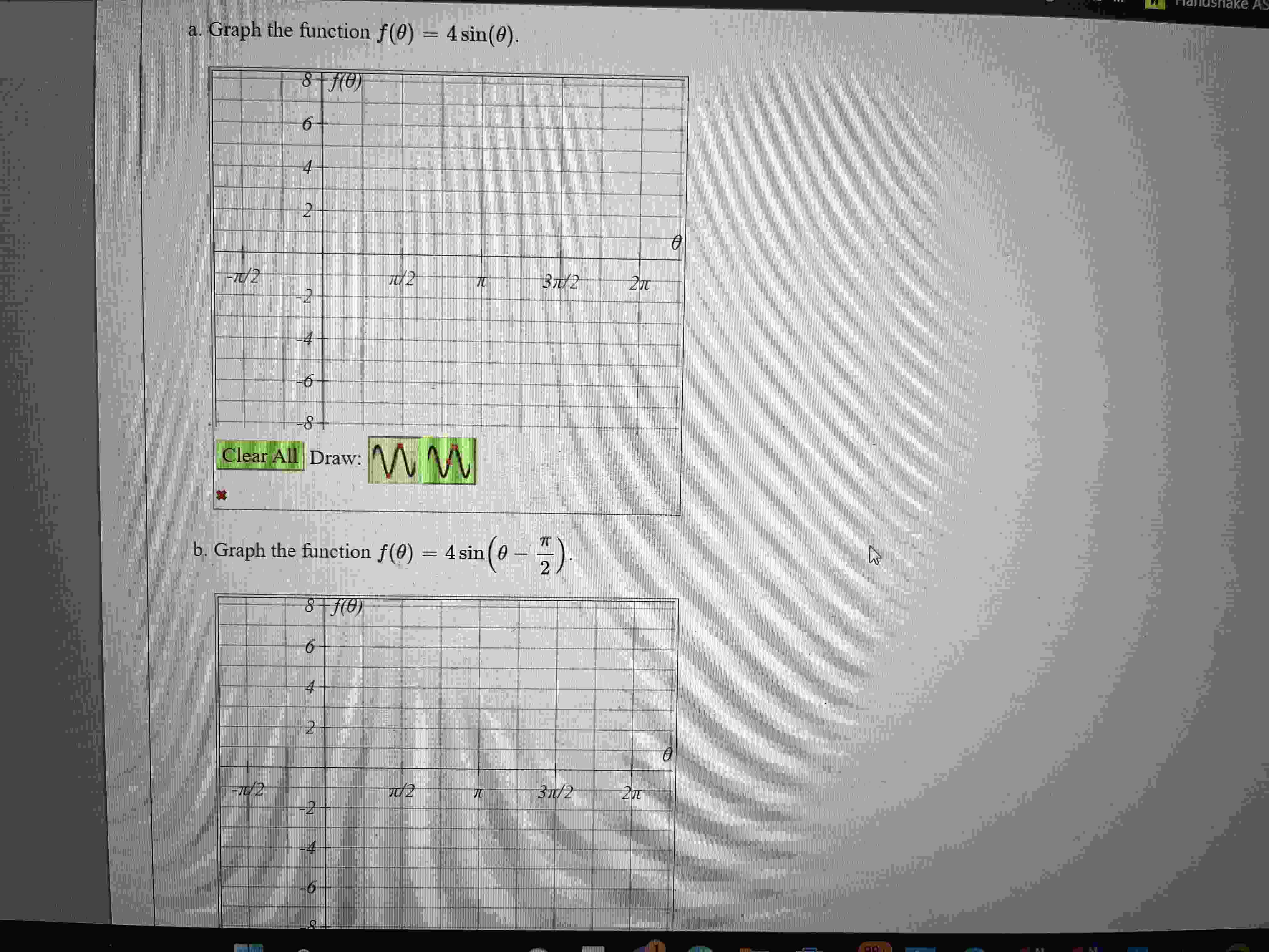a. Graph the function f(θ)=4sin(θ). b. Graph the | Chegg.com