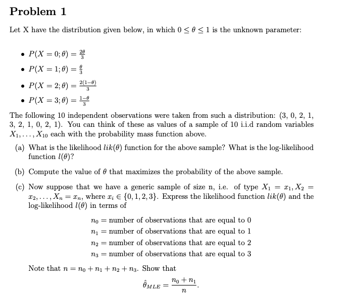 Solved Let X Have The Distribution Given Below In Which 