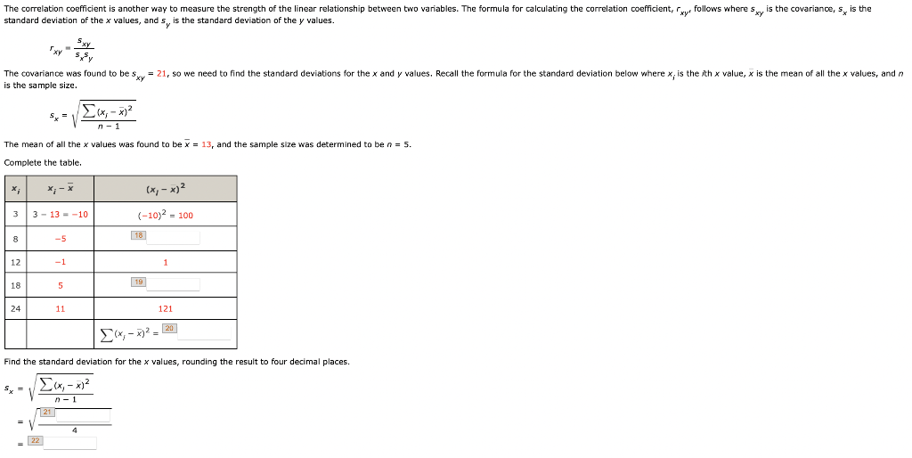 Solved The Correlation Coefficient Is Another Way To Measure Chegg