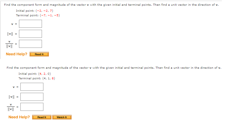 Solved Find the component form and magnitude of the vector v | Chegg.com