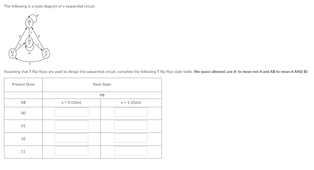 Solved Assuming that T flip-flops are used to design the | Chegg.com