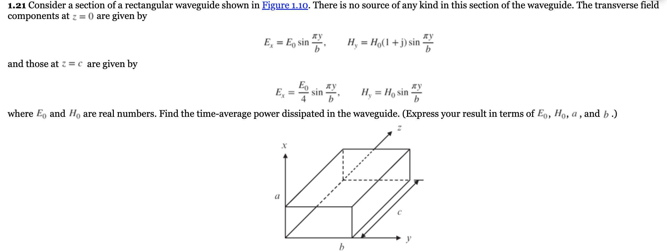 Solved components at z=0 are given by | Chegg.com