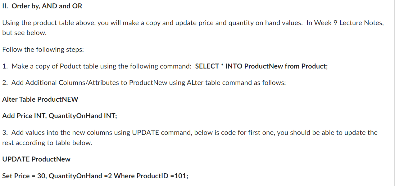 Solved Instructions I. JOINS Using the tables you created | Chegg.com