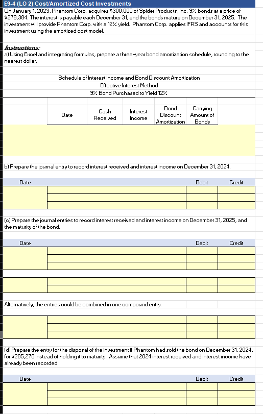 Solved b) Prepare the journal entry to record interest | Chegg.com