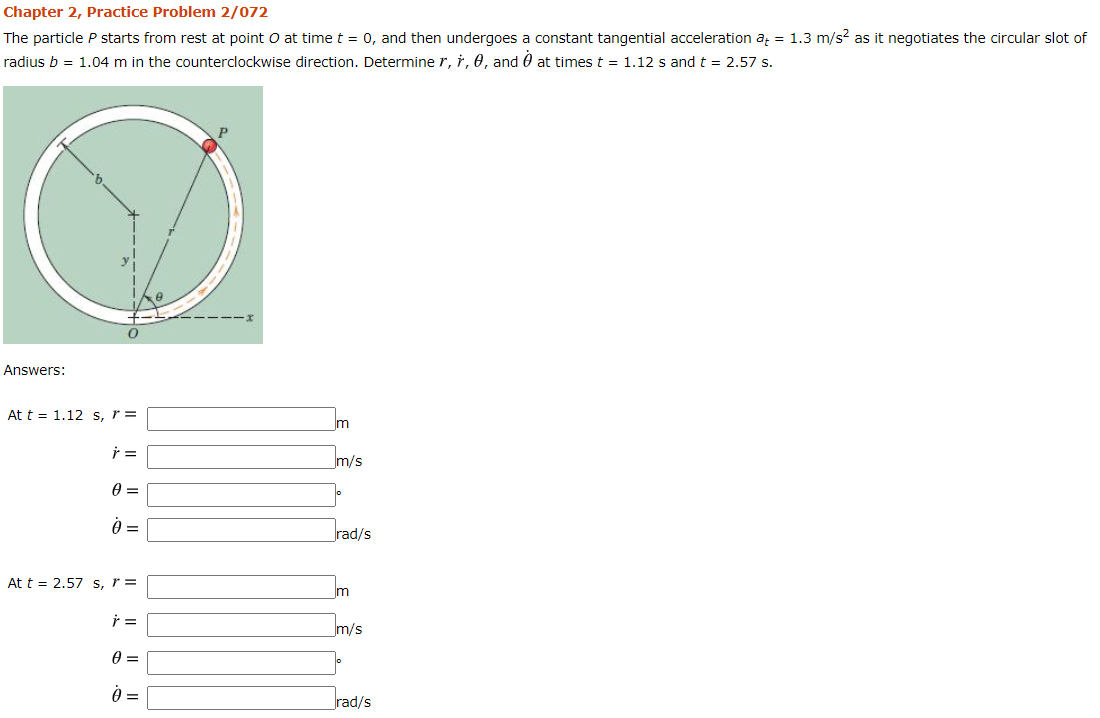 Solved Chapter 2, Practice Problem 2/072 The particle P | Chegg.com