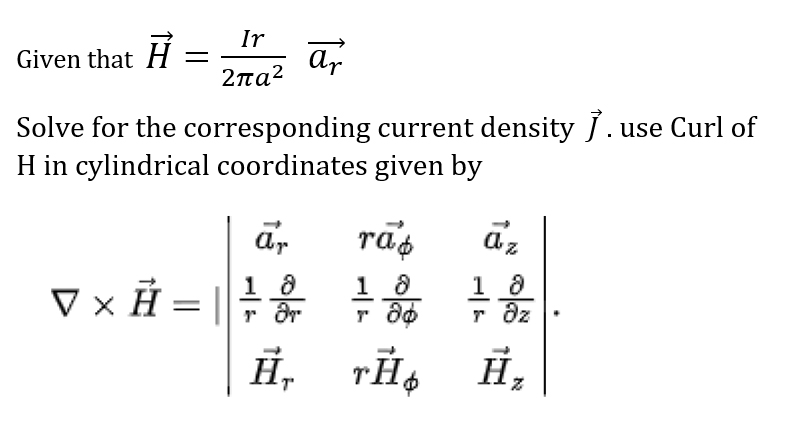 Given that vec(H)=Ir2πa2vec(ar)Solve for the | Chegg.com