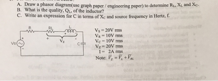 Solved raw a phasor diagram(use graph paper engineering | Chegg.com