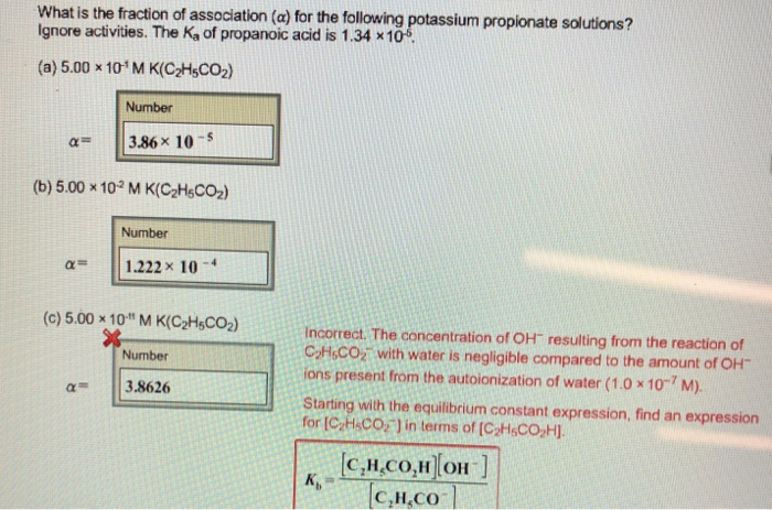 Solved What is the fraction of association (a) for the | Chegg.com