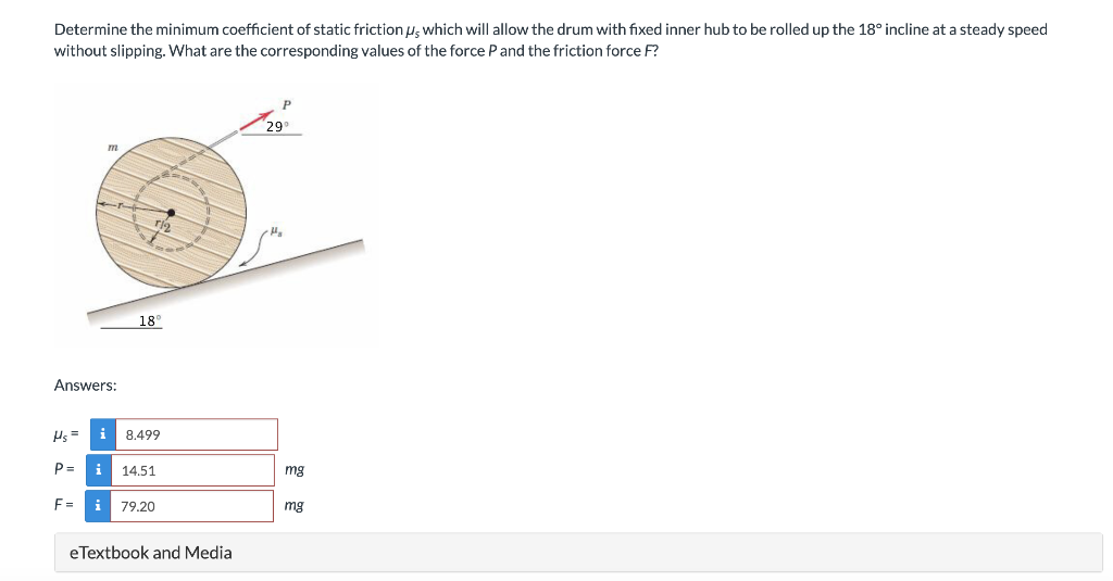 Solved Determine the minimum coefficient of static friction | Chegg.com