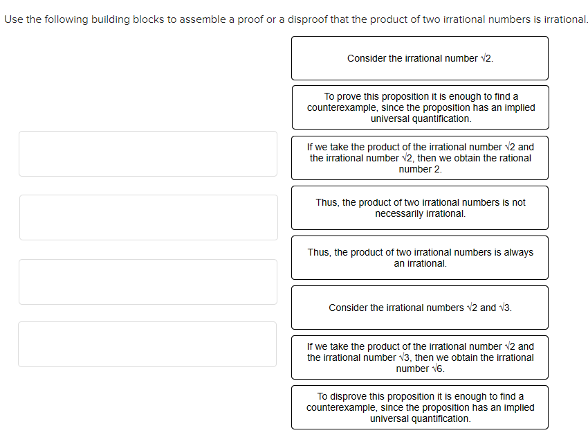 Solved Use the following building blocks to assemble a proof | Chegg.com