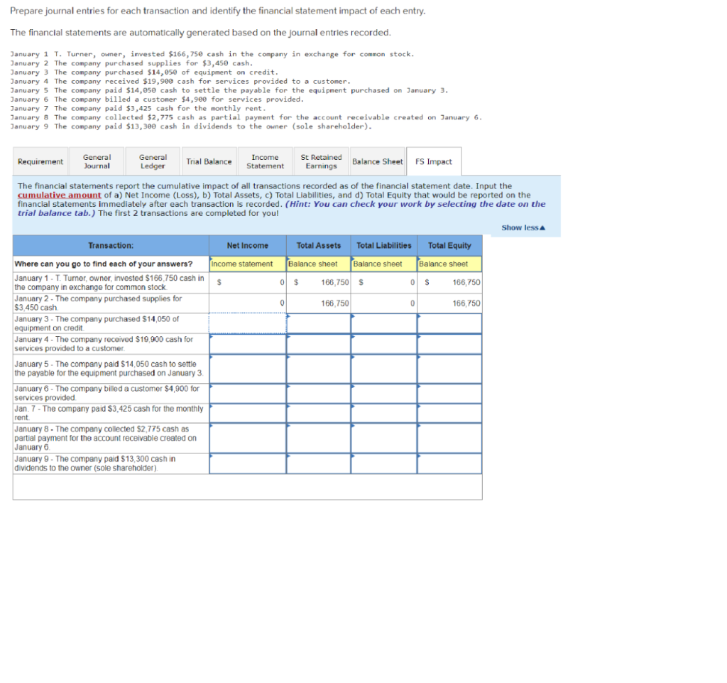 Solved Prepare journal entries for each transaction and | Chegg.com
