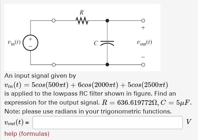 Solved Ih 6 O Vint C개 Voult 1 An Input Signal Given 