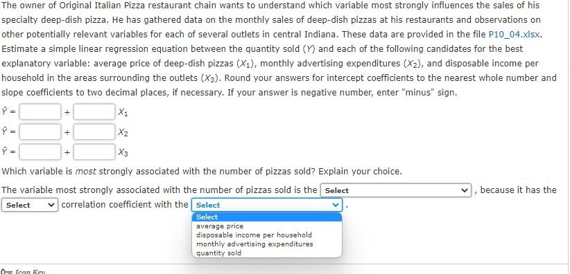 Solved The owner of Original Italian Pizza restaurant chain | Chegg.com