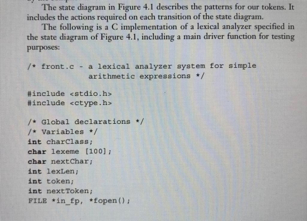 Solved The state diagram in Figure 4.1 describes the | Chegg.com