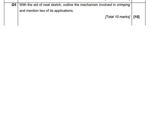 Solved Q5 With the aid of neat sketch, outline the mechanism | Chegg.com