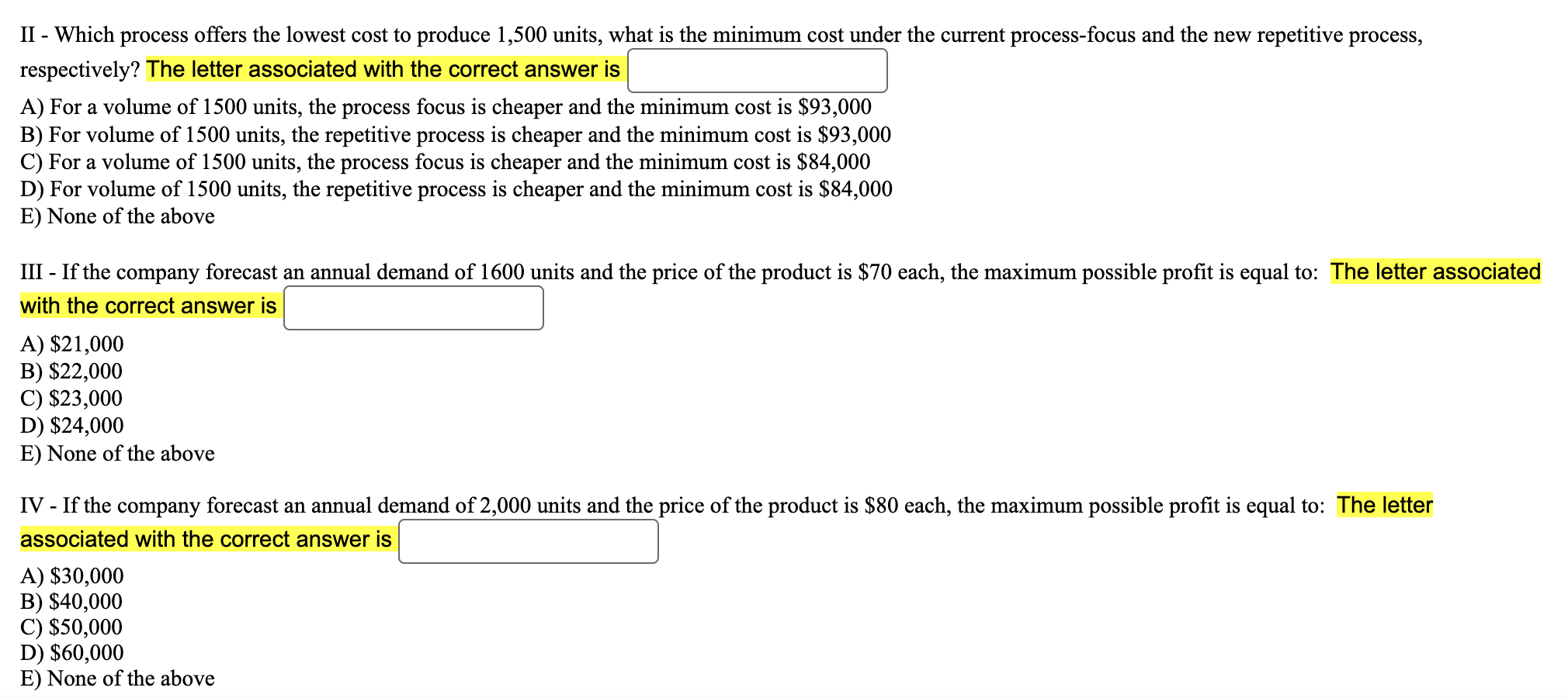 Solved The next 4 questions refer to the following | Chegg.com