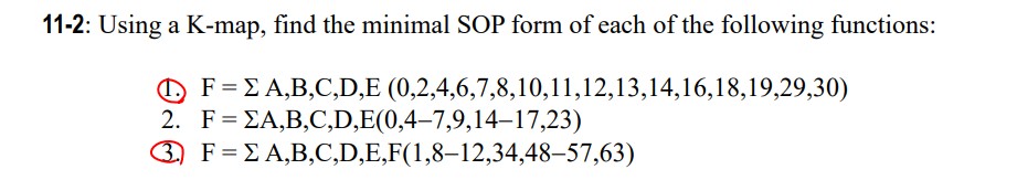 Solved URGENT HELP PLS11-2: Using a K-map, find the minimal | Chegg.com