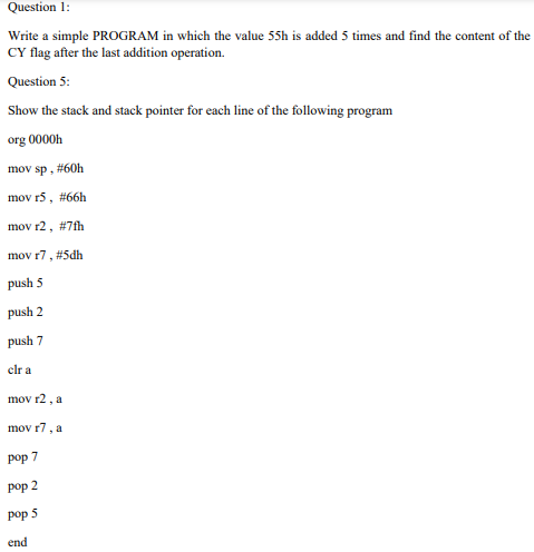 Solved Question 1: Write a simple PROGRAM in which the value | Chegg.com