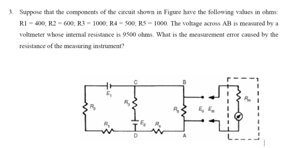 Solved 3. Suppose that the components of the circuit shown | Chegg.com