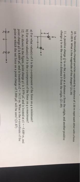 Solved Two identically charged particles separated by a | Chegg.com