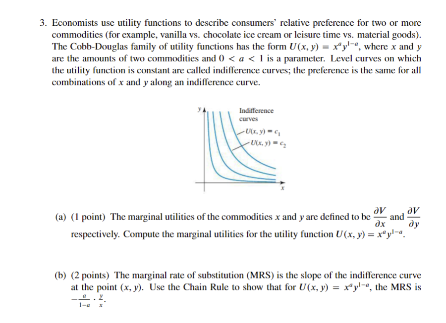 Solved Economists Use Utility Functions To Describe