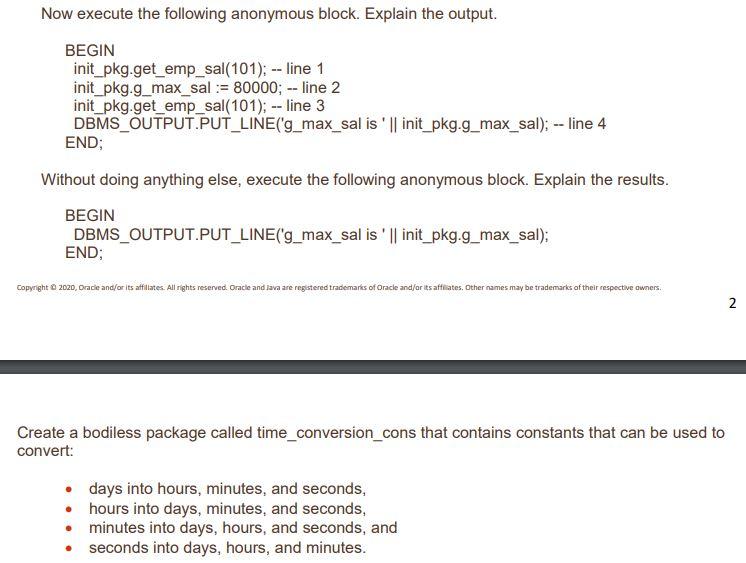 Solved Database Programming with PL/SQLTry It / Solve It 1. | Chegg.com