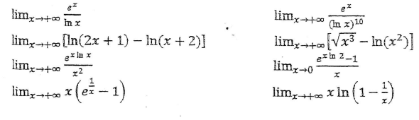 Solved limx→+∞lnxexlimx→+∞[ln(2x+1)−ln(x+2)]limx→+∞x2exlnxli | Chegg.com