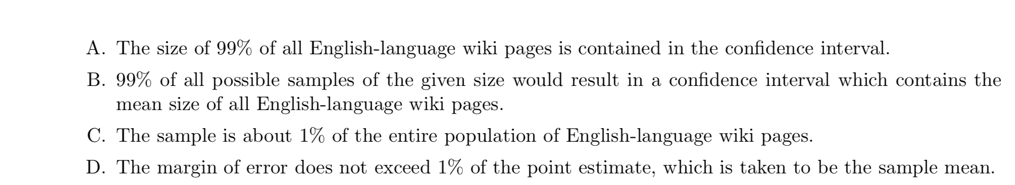 Solved To estimate the average size of a wiki page in | Chegg.com