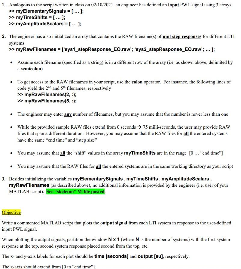 1. Analogous to the script written in class on | Chegg.com