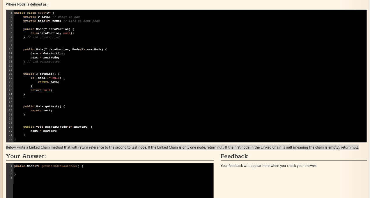 Solved Where Node Is Defined As 1 Public Class Node 
