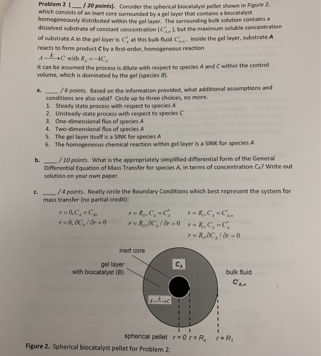 Problem 2 (/20 points). Consider the spherical | Chegg.com
