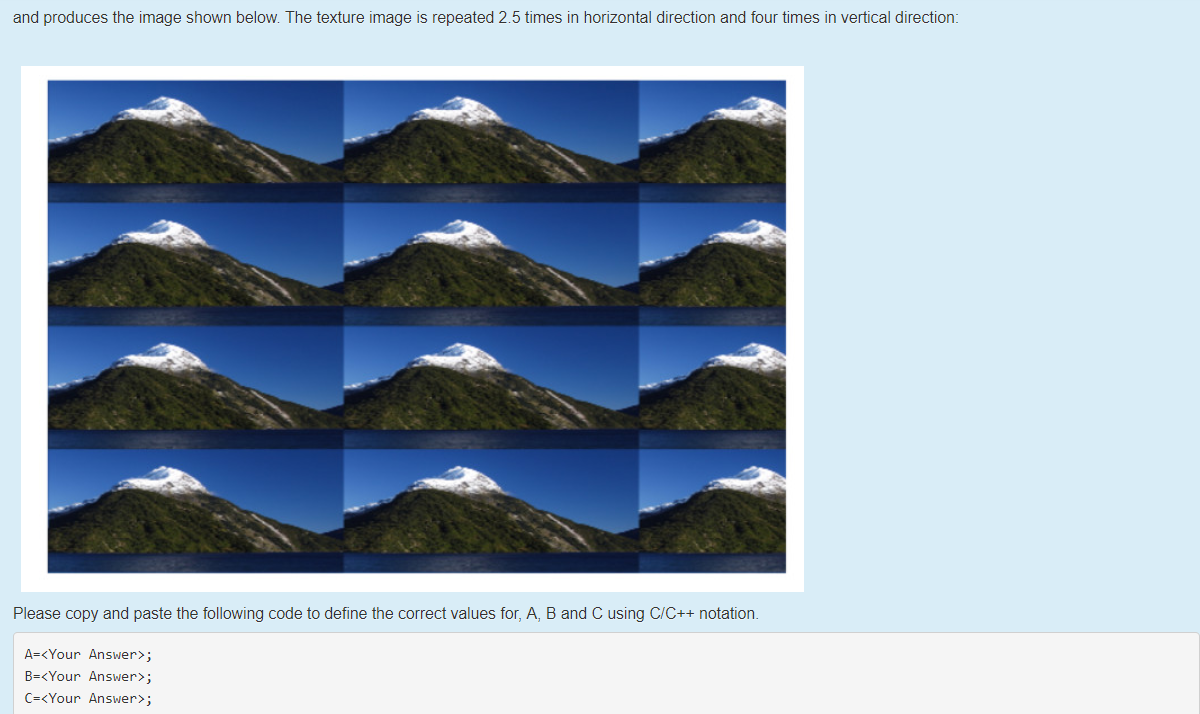 The image below is used to texture map a rectangle: | Chegg.com