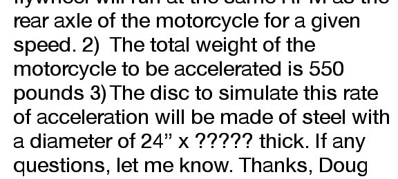 So, this engine dynamometer is based on inertia load | Chegg.com