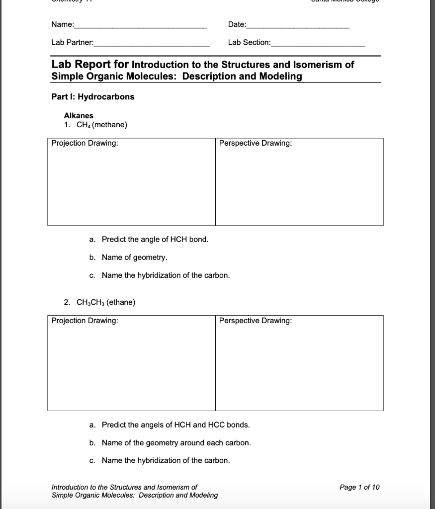 Solved Name Date Lab Partner Lab Section Lab Report For