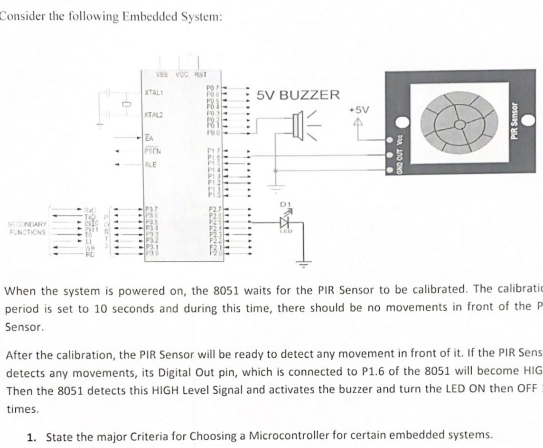 Solved 2. write c program to implement the embedded | Chegg.com