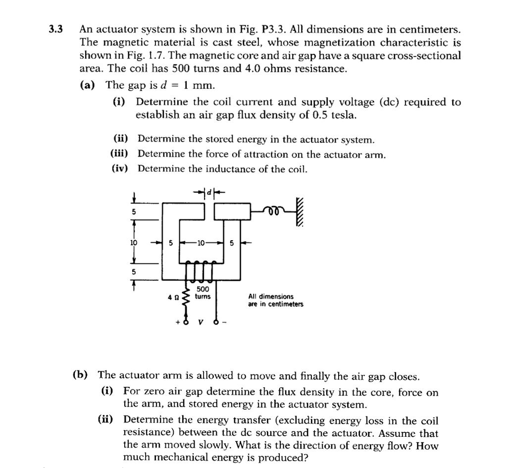 Solved 3.3An actuator system is shown in Fig. P3.3. All | Chegg.com