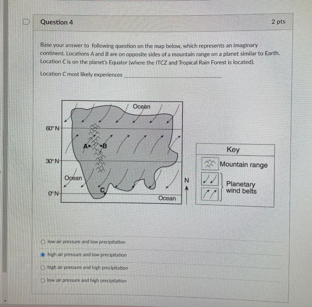 Solved Base your answer to following question on the map | Chegg.com