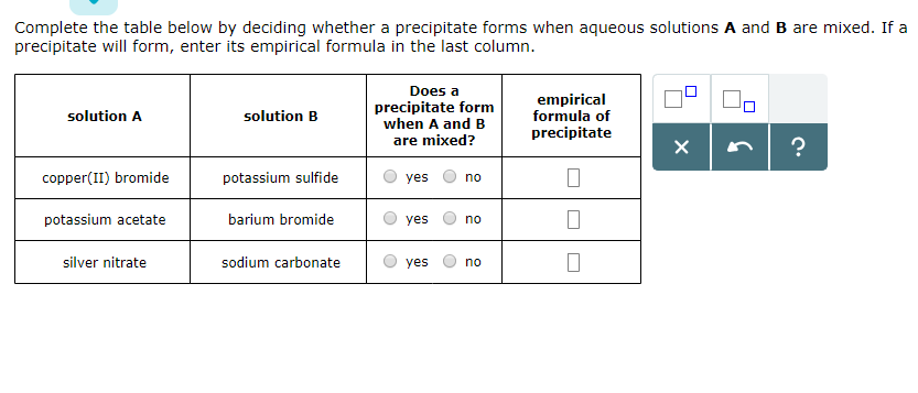 Solved Complete the table below by deciding whether a | Chegg.com