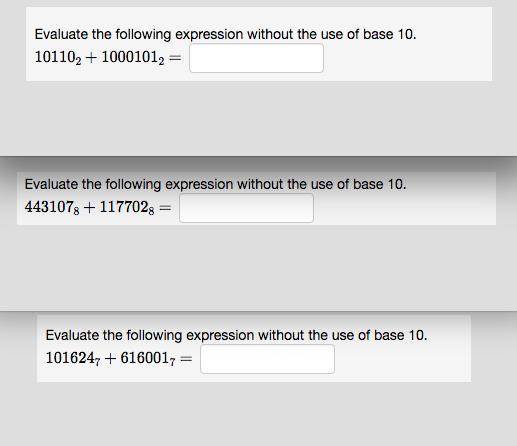 Solved Evaluate the following expression without the use of | Chegg.com