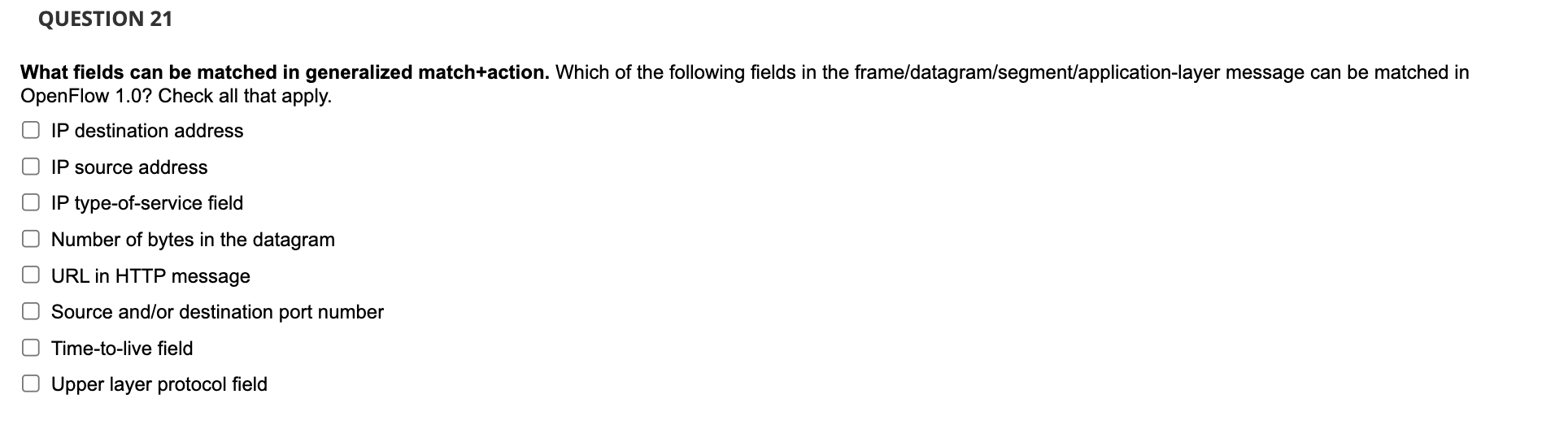 Solved What fields can be matched in generalized | Chegg.com