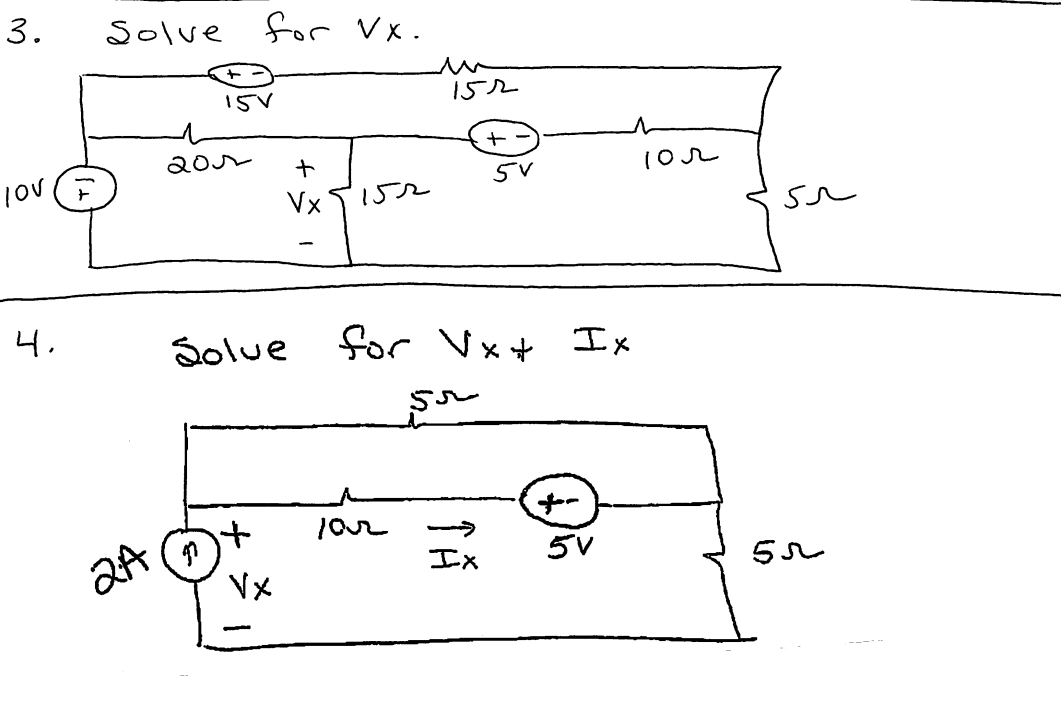 Solved 3. LOV (F 4. Solve 2A for Vx. 15 V 201 Solve it VX + | Chegg.com Solved 3. LOV (F 4. Solve 2A for Vx. 15 V 201 Solve it VX + | Chegg.com