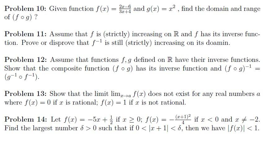 Solved Problem 10: Given function f(x) = 2x+8 and g(x) = x2 | Chegg.com