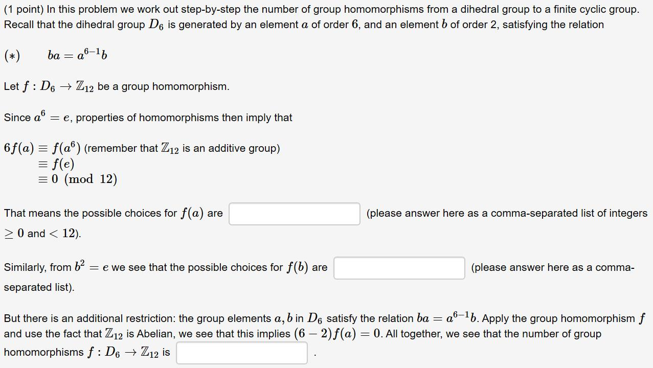 Solved (1 point) In this problem we work out step-by-step | Chegg.com