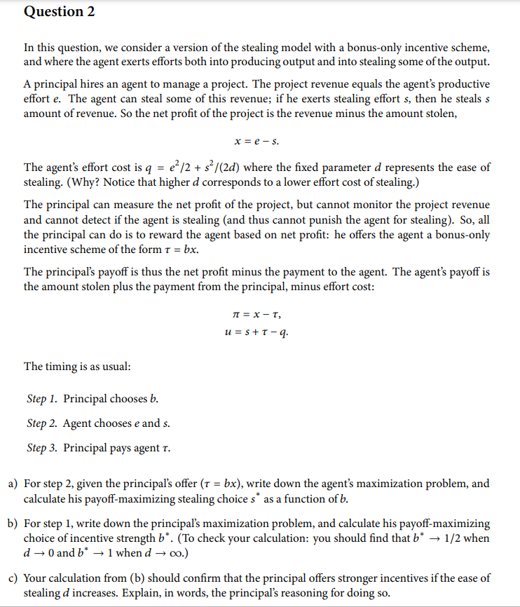 Solved In this question, we consider a version of the | Chegg.com