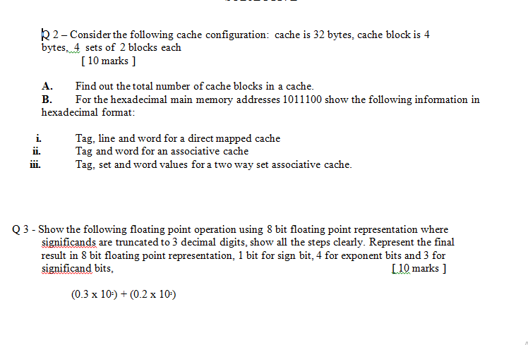 Solved R2 - Consider the following cache configuration: | Chegg.com