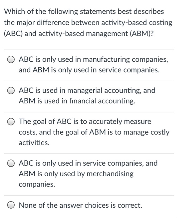 Solved Which of the following statements best describes the | Chegg.com